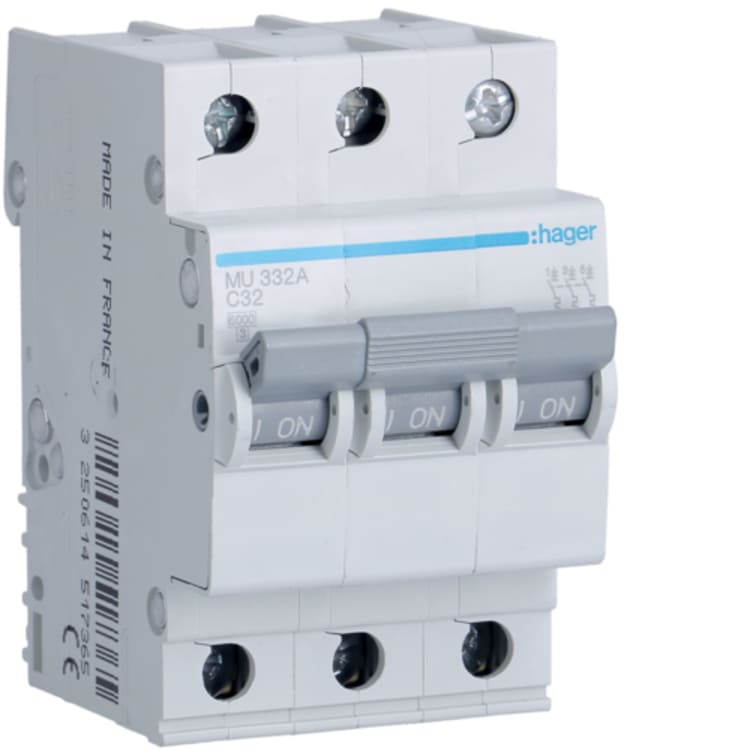 HAGER NC332A C32A 3P 10KA MCB